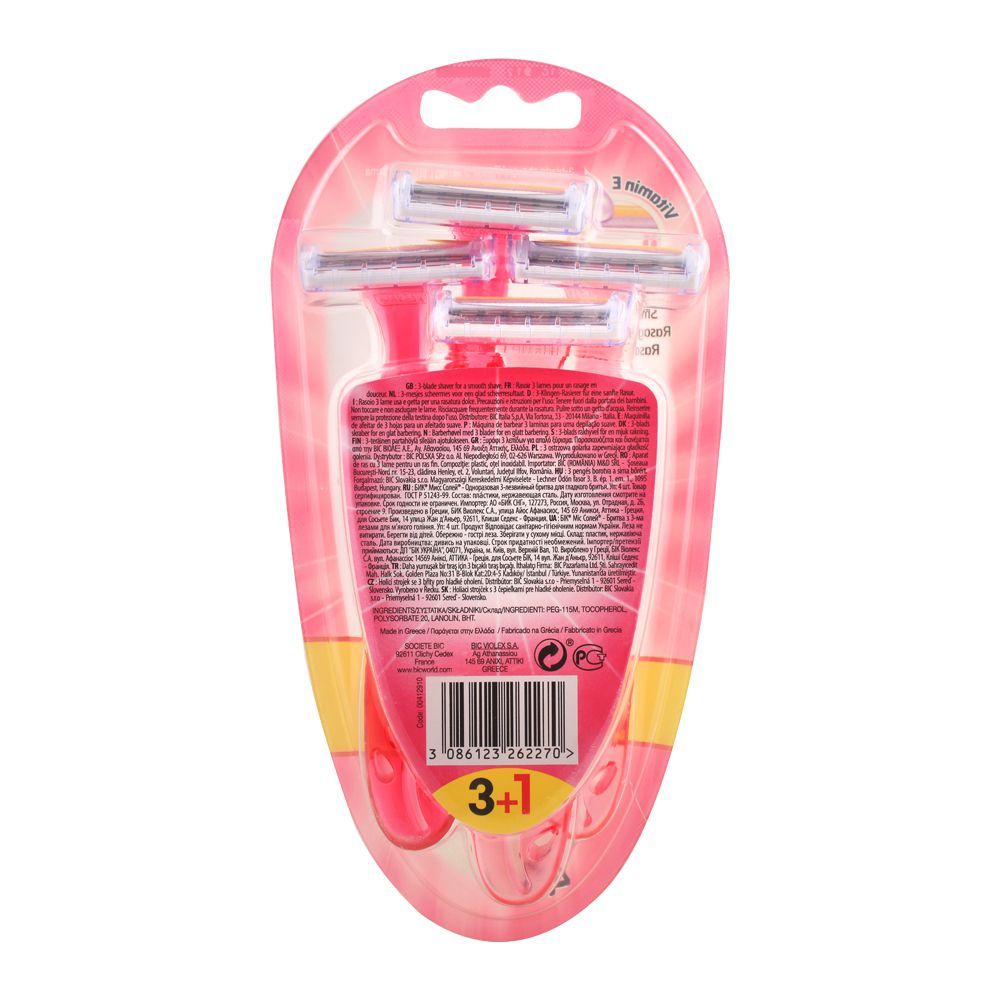 BIC Miss Soleil Women's Razor (3+1) Pouch | Daraz.pk