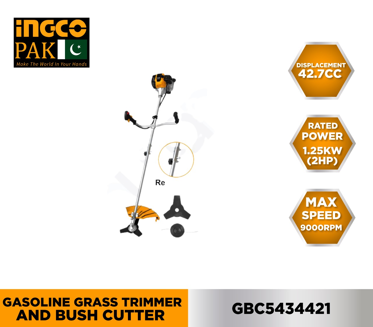 INGCO - Petrol Grass Trimmer & Bush Cutter 2hp | Daraz.pk