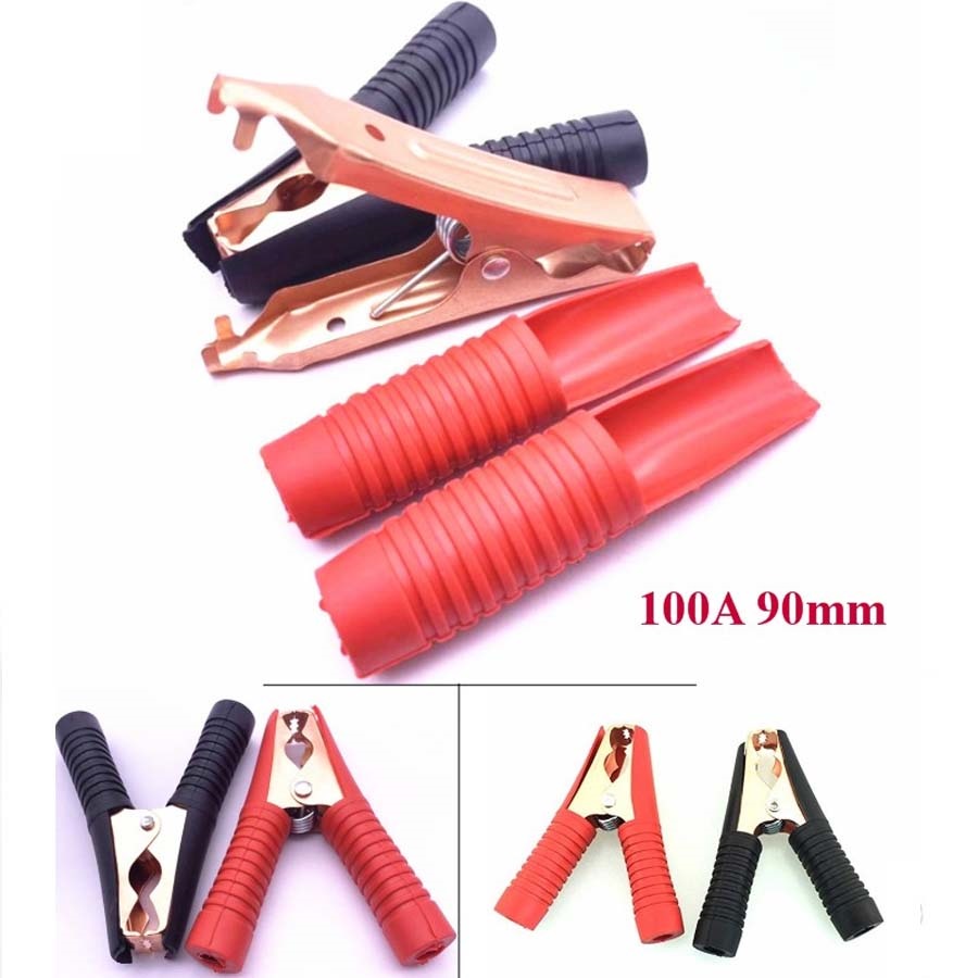 100A 90mm Battery Test Alligator Clip Crocodile Car Vehicle Clamp ...