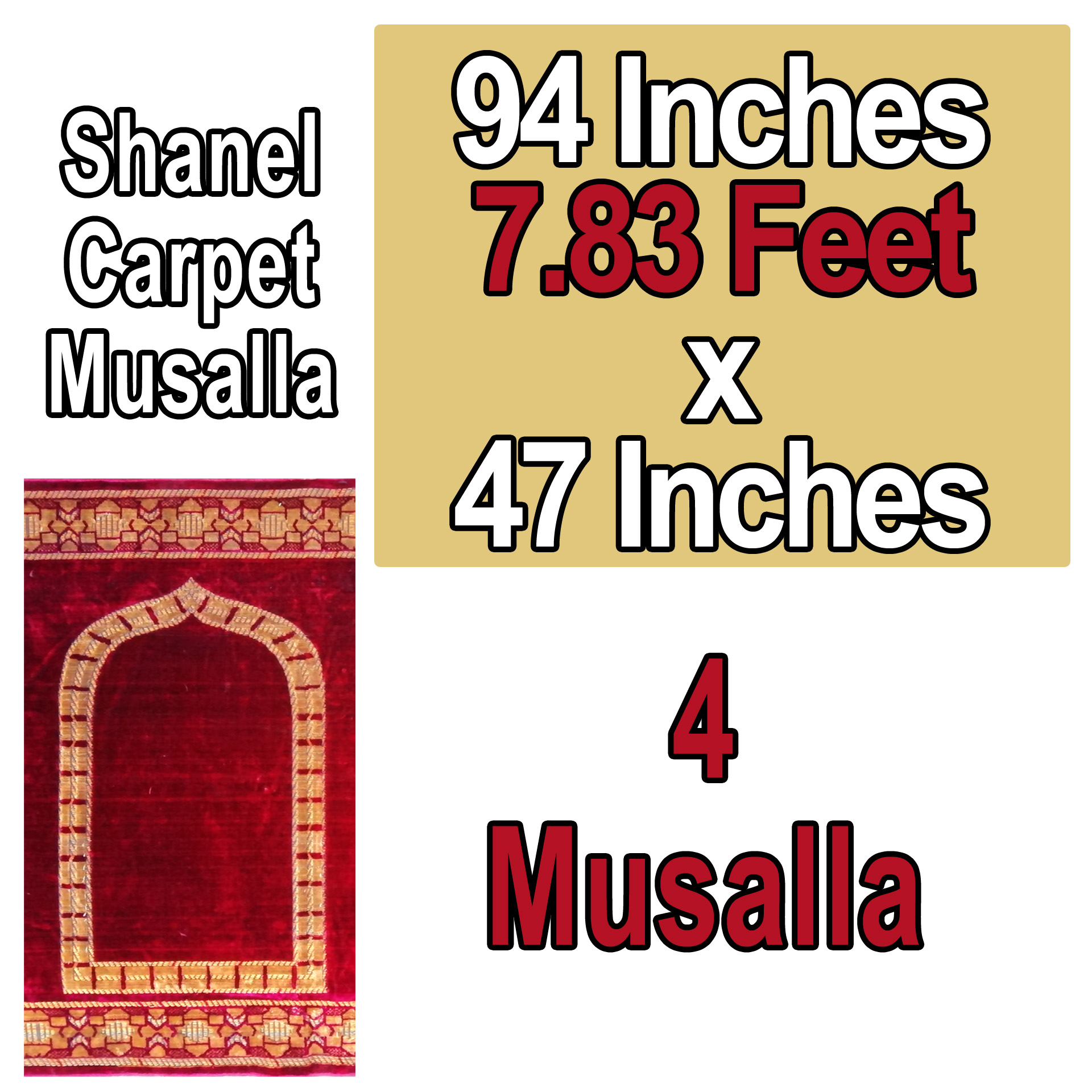 Velvet Prayer Mats, Prayer Rug & Prayer Carpet | Red Color Soft Masjid ...