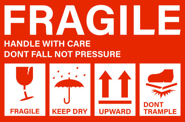 Handle With Care Fragile Stickers for Sensitive Products available size ...