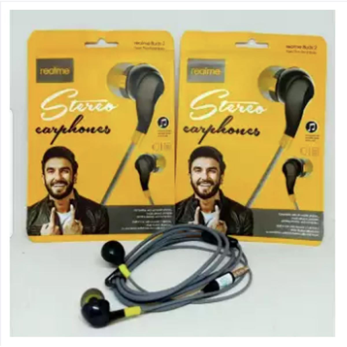 Buds 2 Real-me RMA101 High Quality Stereo Earphones with Microphone W ...