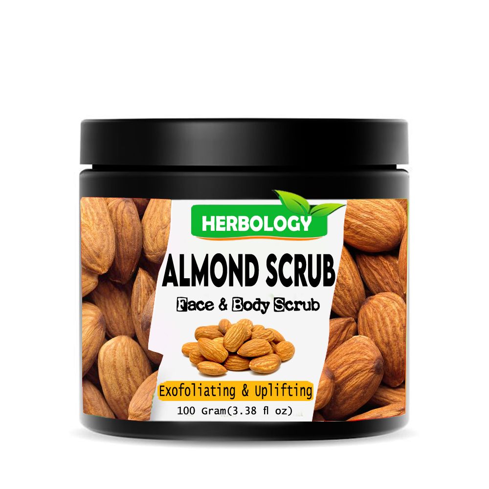 Herbology Almond Scrub For Body & Face Scrub Skin Brightening ...