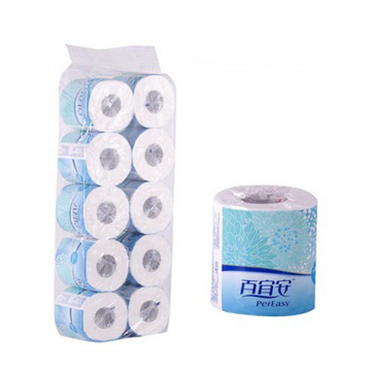 Tissue Roll Pack of 10 White multi purpose toilet Washroom, kitchen Use ...