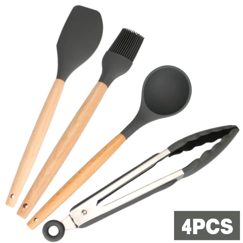 【HOT】 Kitchen Essentials Advanced Silicone Kitchenware Set With ...