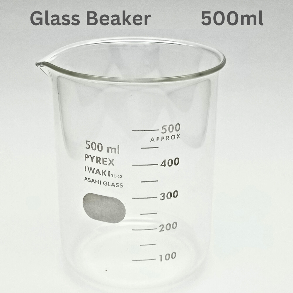 500ml Borosilicate Glass Beaker Graduated, Chemical-Resistant & Heat ...