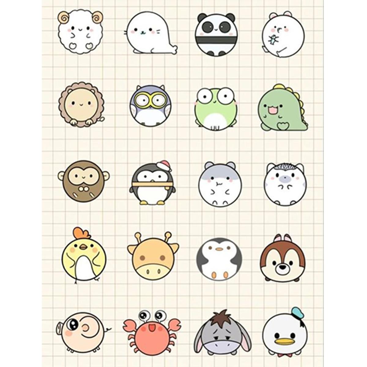 Cute Colorful A4 size Uncut Aesthetic Sticker Multicolor |pink Stickers ...