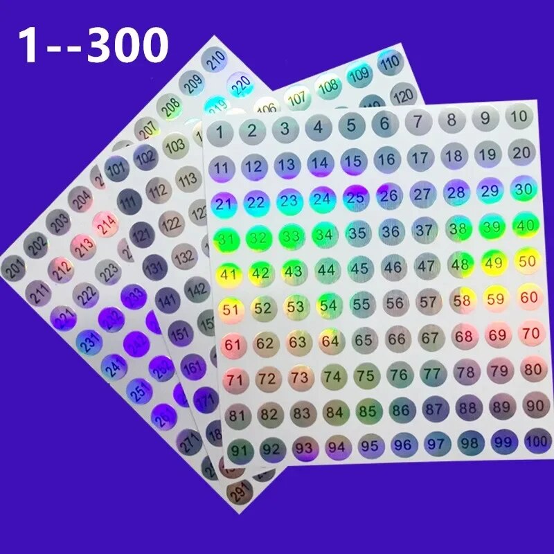 Waterproof Laser Nail Polish Bottle Number Sticker Label Color Gel ...