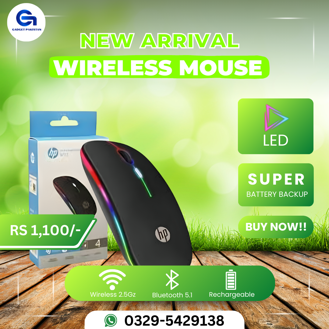 HP Wireless Mouse RGB USB Rechargeable Silent Click High-Speed ...