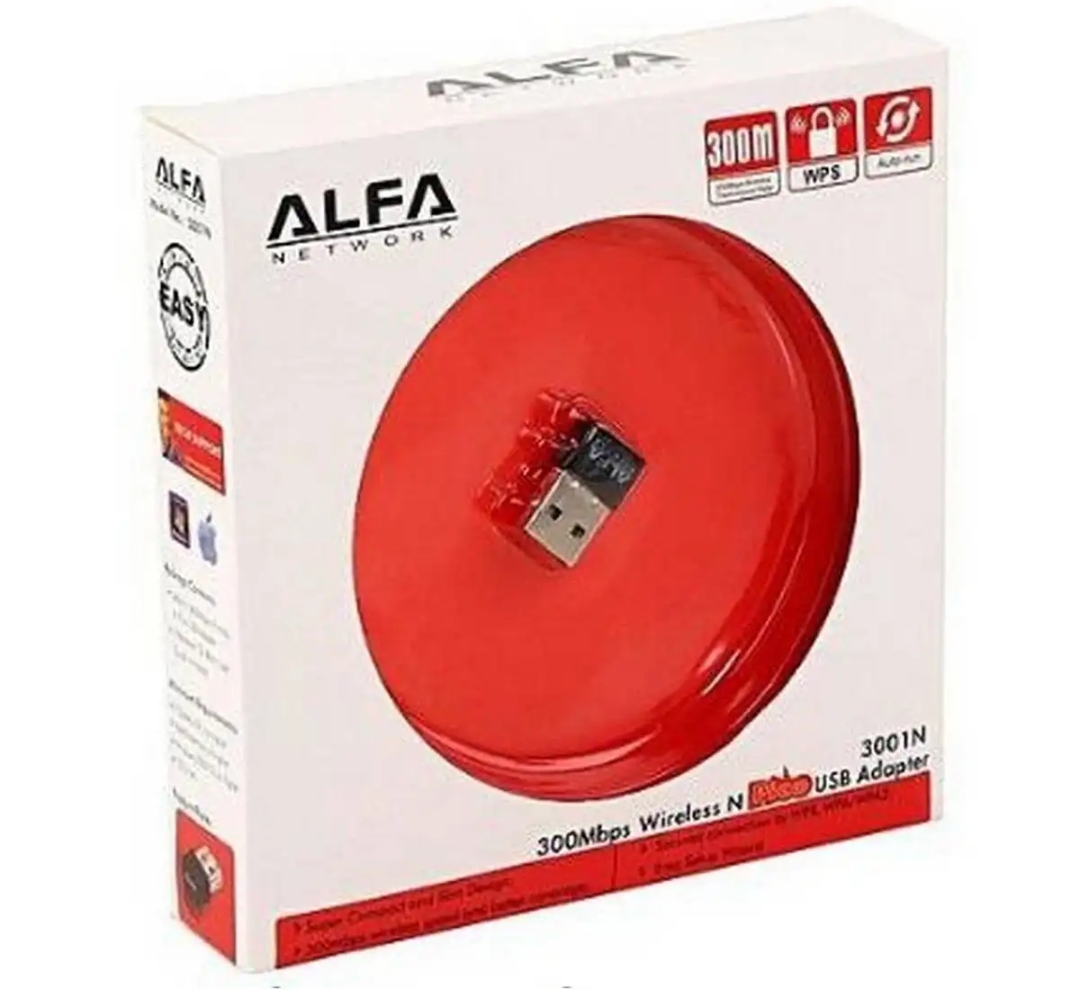 Alfa LAN Card 300 Mbps 3001N WiFi USB (Driver CD Included) - ALFA ALPHA ...