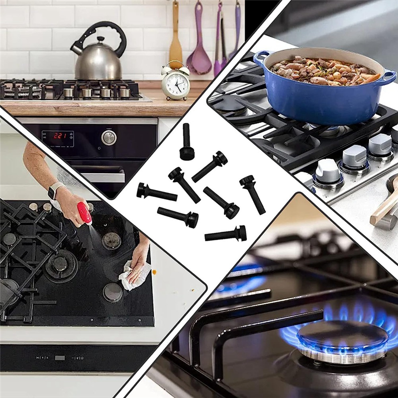 16 Piece Grate Feet Replaces Black Rubber for Gas StoveTop Range Burner ...
