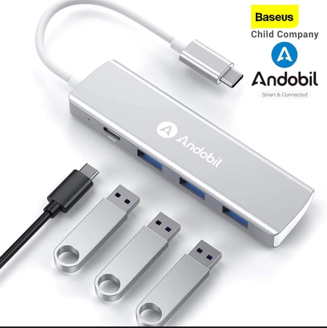 Andobil USB C Hub, 4-in-1 USB C to USB Hub Adapter with 3 USB 3.0 Ports ...