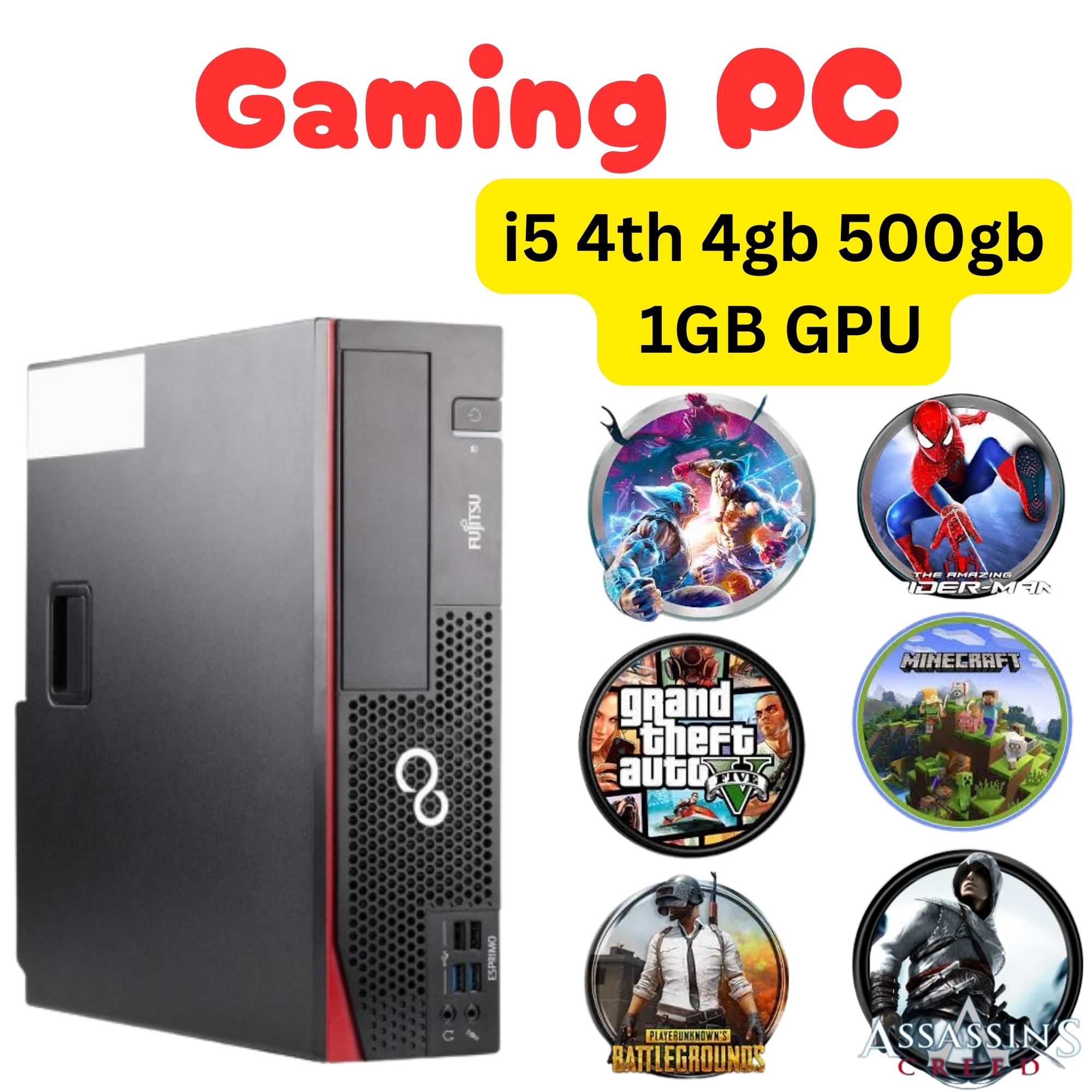 Fujitsu Gaming PC core i5 4th generation 8GB/1GB Graphic Card/500Gb ...