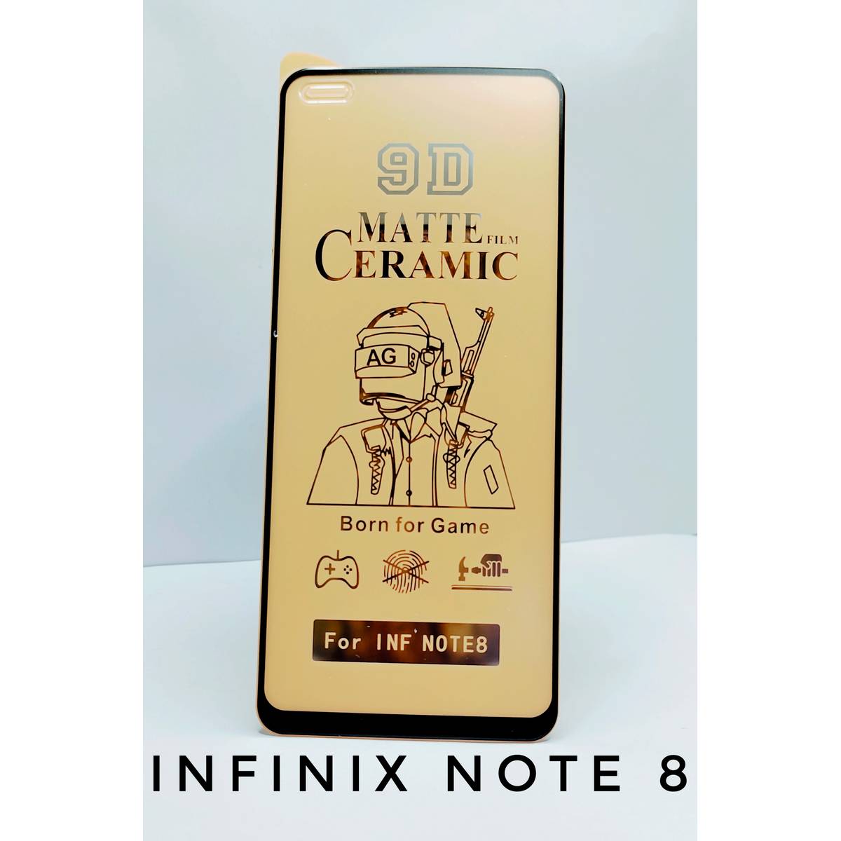 infinix Note 8 Ceramic matte glass temper unbreakable antishock hybrid ...