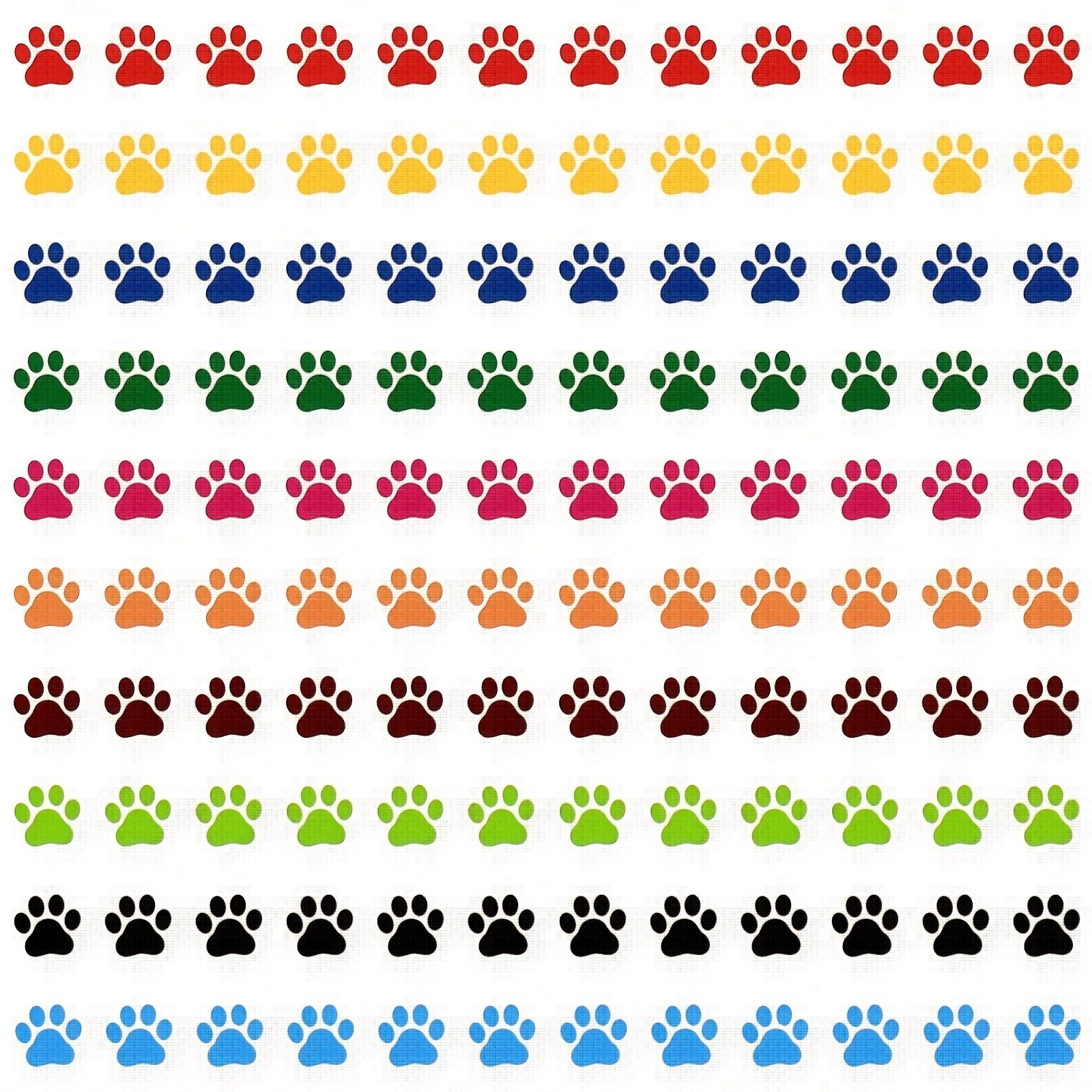 1200 Pieces Kids Paw Print Stickers Mini Dog Paw Stickers Small Pet ...