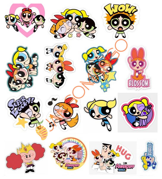 10 Pcs Powerpuff Girls Cartoon Stickers Pack for Laptop Desk Phone DIY ...