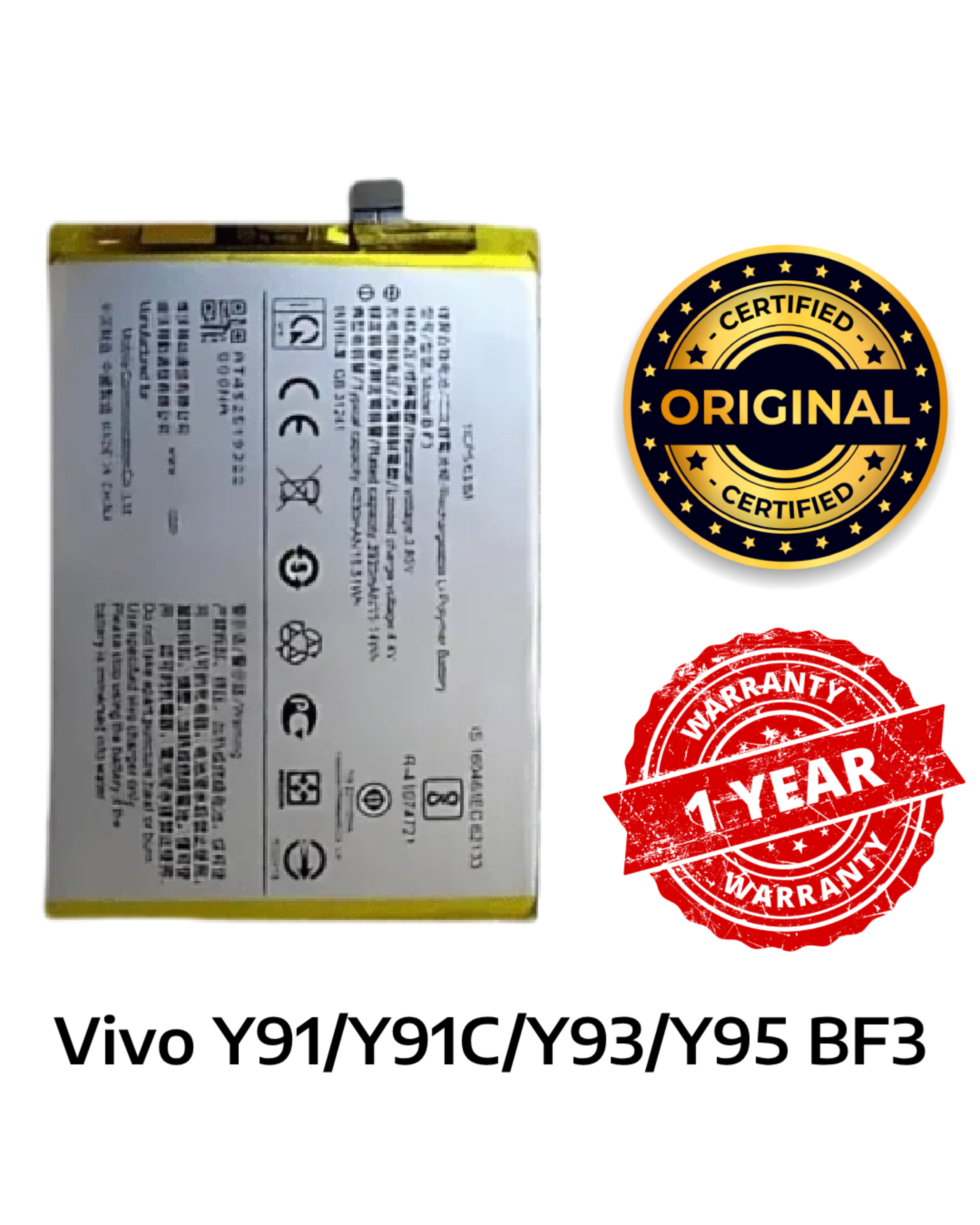 Vivo Y91 / Y91C / Y93 / Y95 BF3 Original Battery with 1-Year Warranty ...