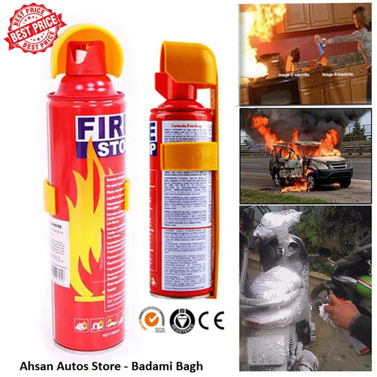 Fire Stop Extinguisher spray 1000ml Portable Pre-Filled Car Bike ...