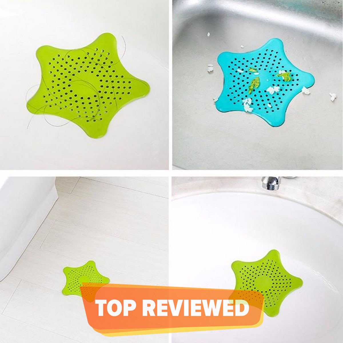 Silicone Rubber Five-pointed Star Sink Filter Sea Star Drain Cover Sink ...