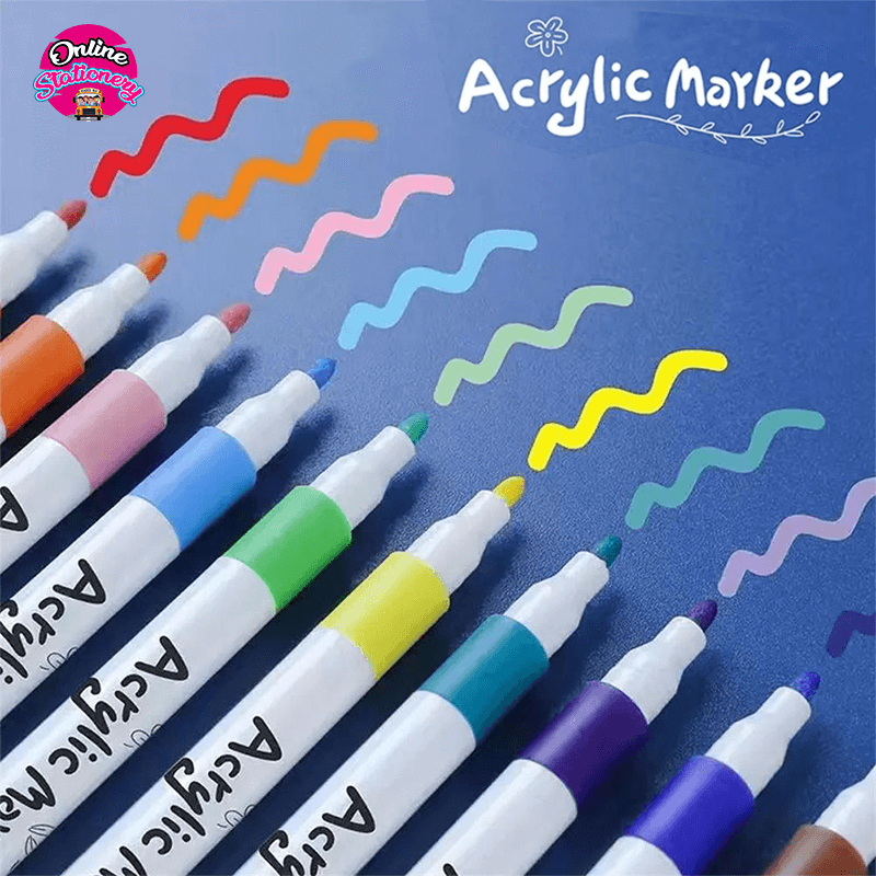 Acrylic Paint Marker Set 12/18/24 & 36 Colors Art Permanent Markers for ...