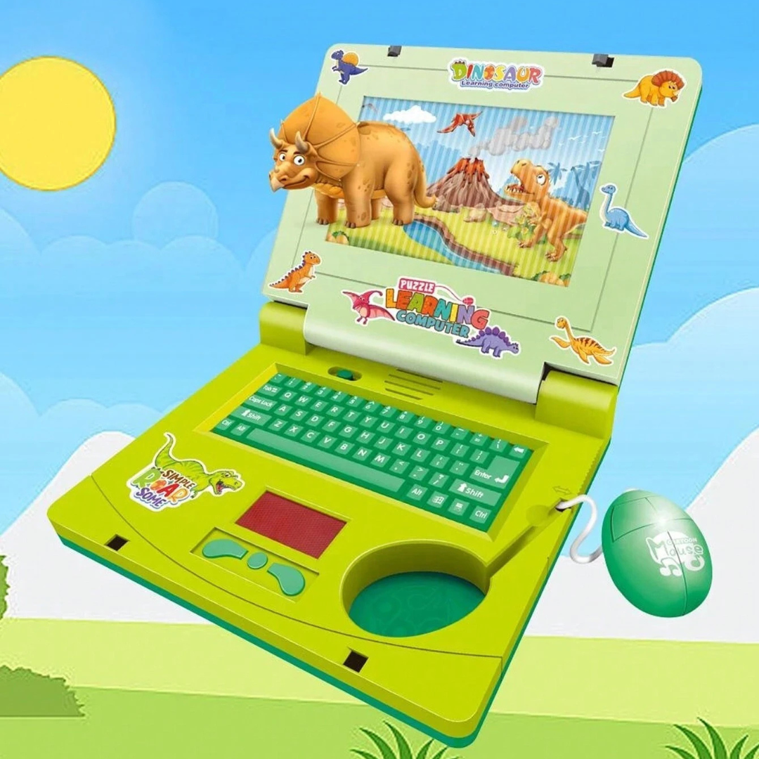 Kids Animated Laptop Simulation Learning Machine Jurassic Theme ...
