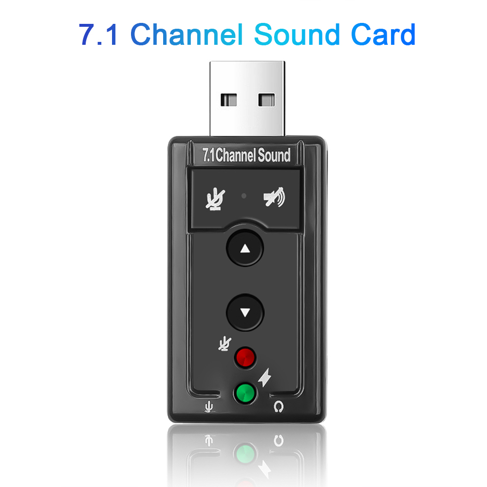 External USB 2.0 Virtual 7.1 Channel Audio Splitter Sound Card Adapter for PC/Laptop | Daraz.pk