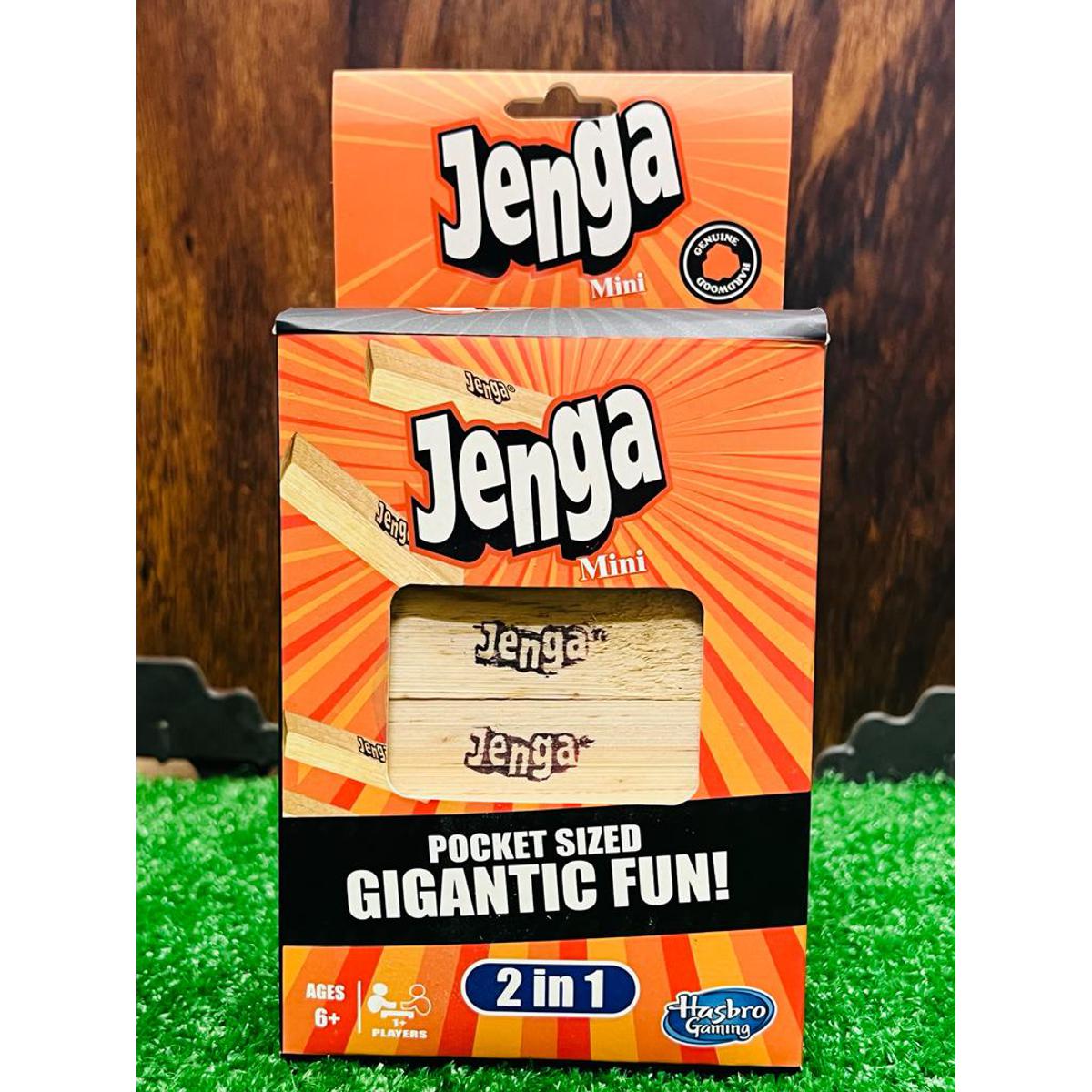 Hasbro Gaming Jenga Mini Tower Wooden Blocks Game - 24 pcs wood blocks ...
