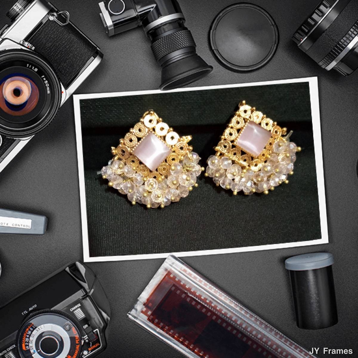 Nice Gorgeous Fancy stud Tops Earrings Available in Blue,Pink,Red,white ...