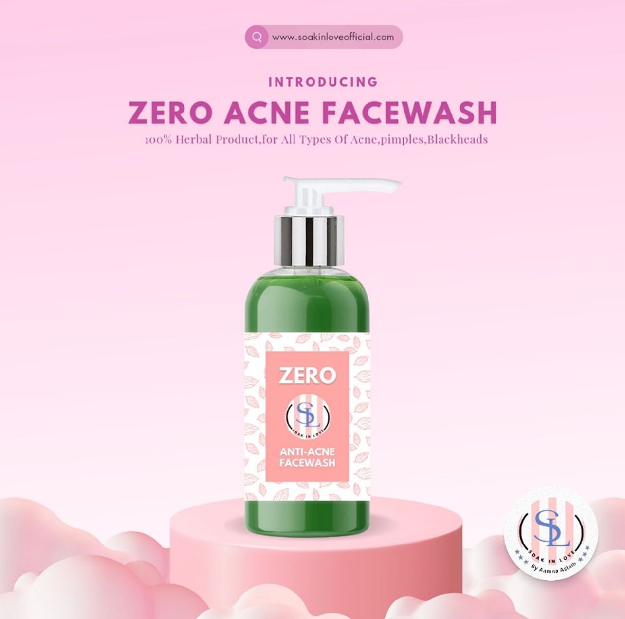 Soak In Love Zero Acne Face Wash 100 Percent Herbal Products For All ...
