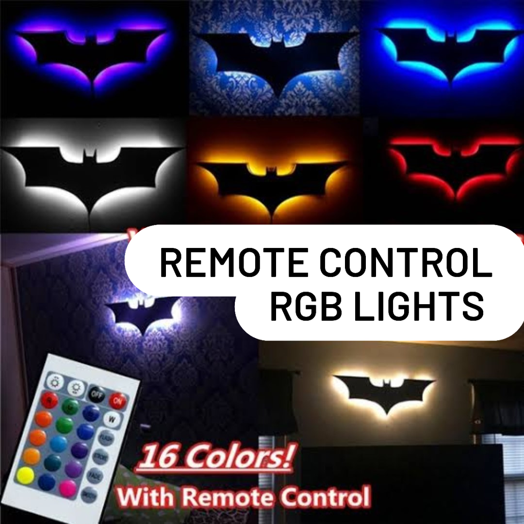 3D Batman Led Wall Lamp - Gaming WALL Decor - Gaming room decor - Color ...