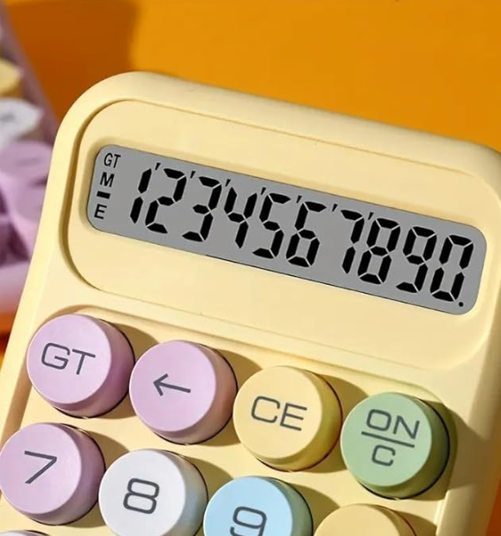 Bluetick Aesthetic Candy Color Desktop Calculator - 10 Digit, Big ...