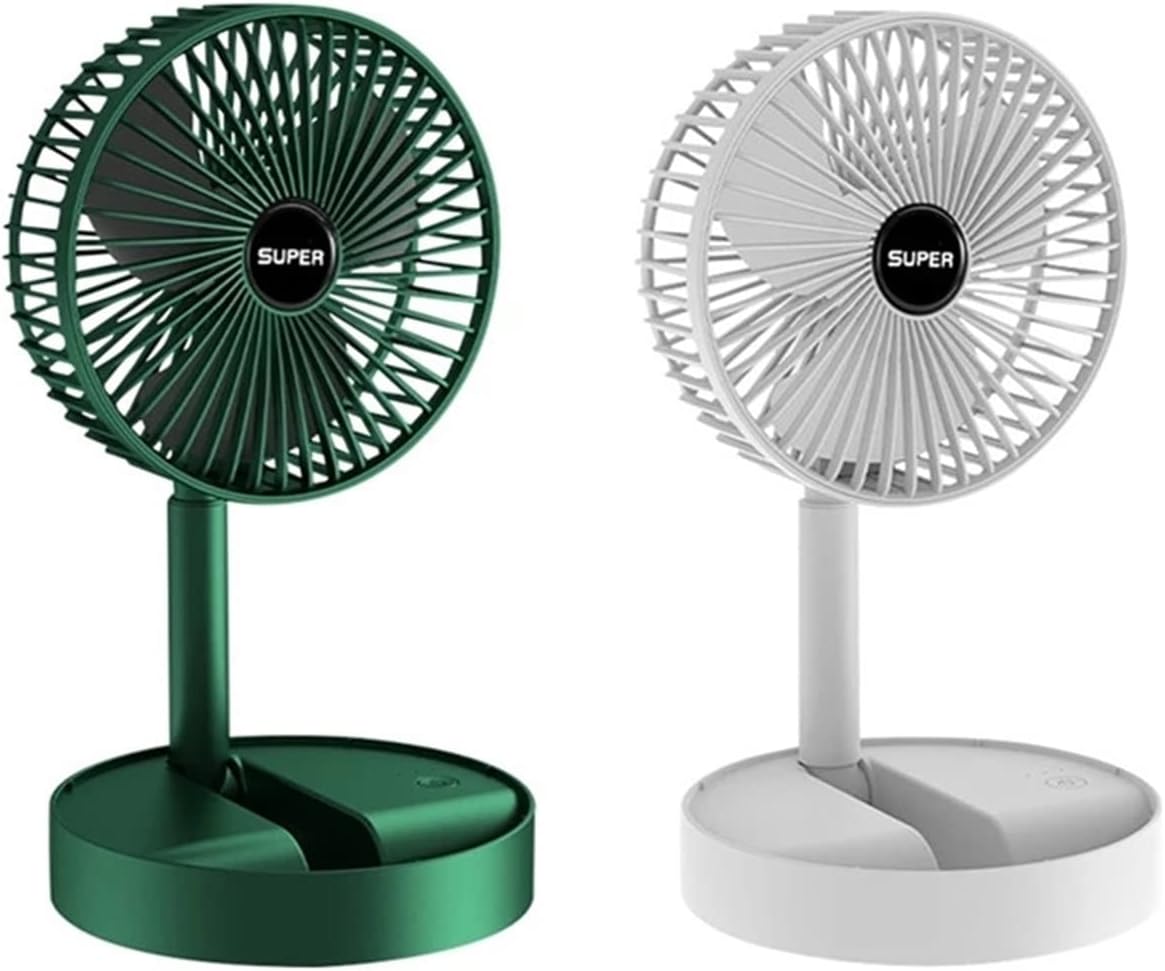 Powerful Rechargeable Table Fan with Height and 3 speed Adjustable ...