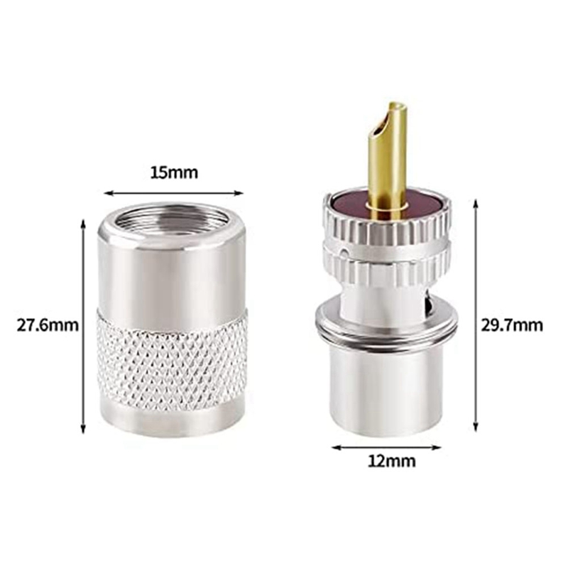 RG58 Solder Plugs UHF Solder Connectors - 2 Sets Coax Cable Plugs For ...