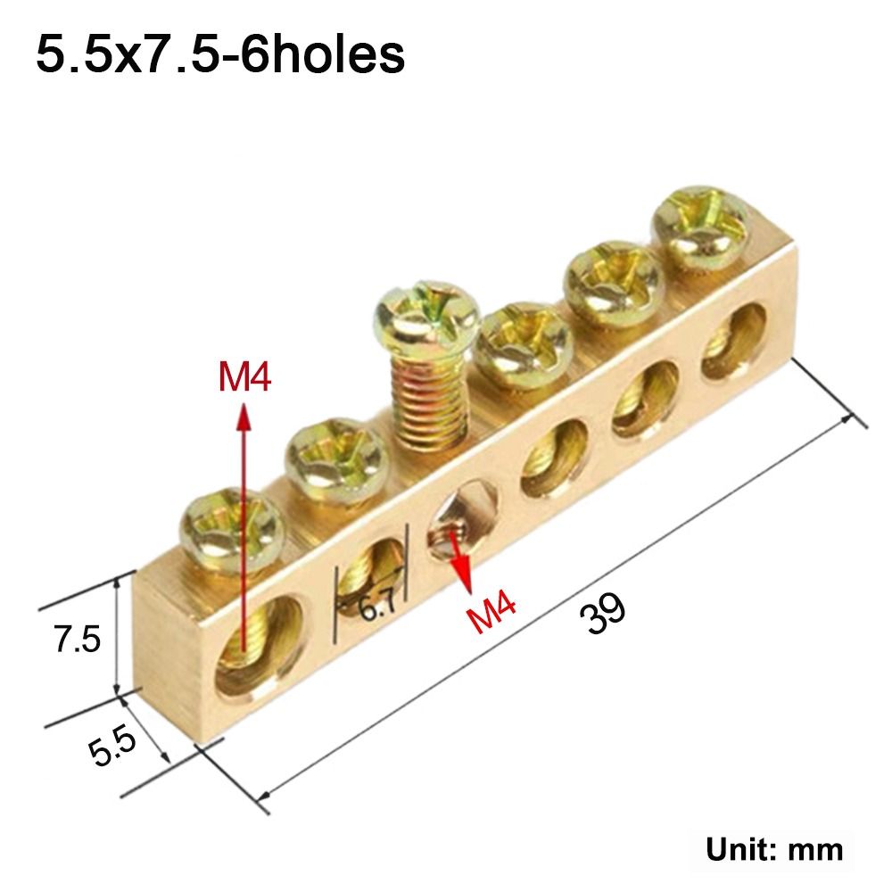 Copper Bar Terminal Copper Wire Connector Multi-specification With Hole ...