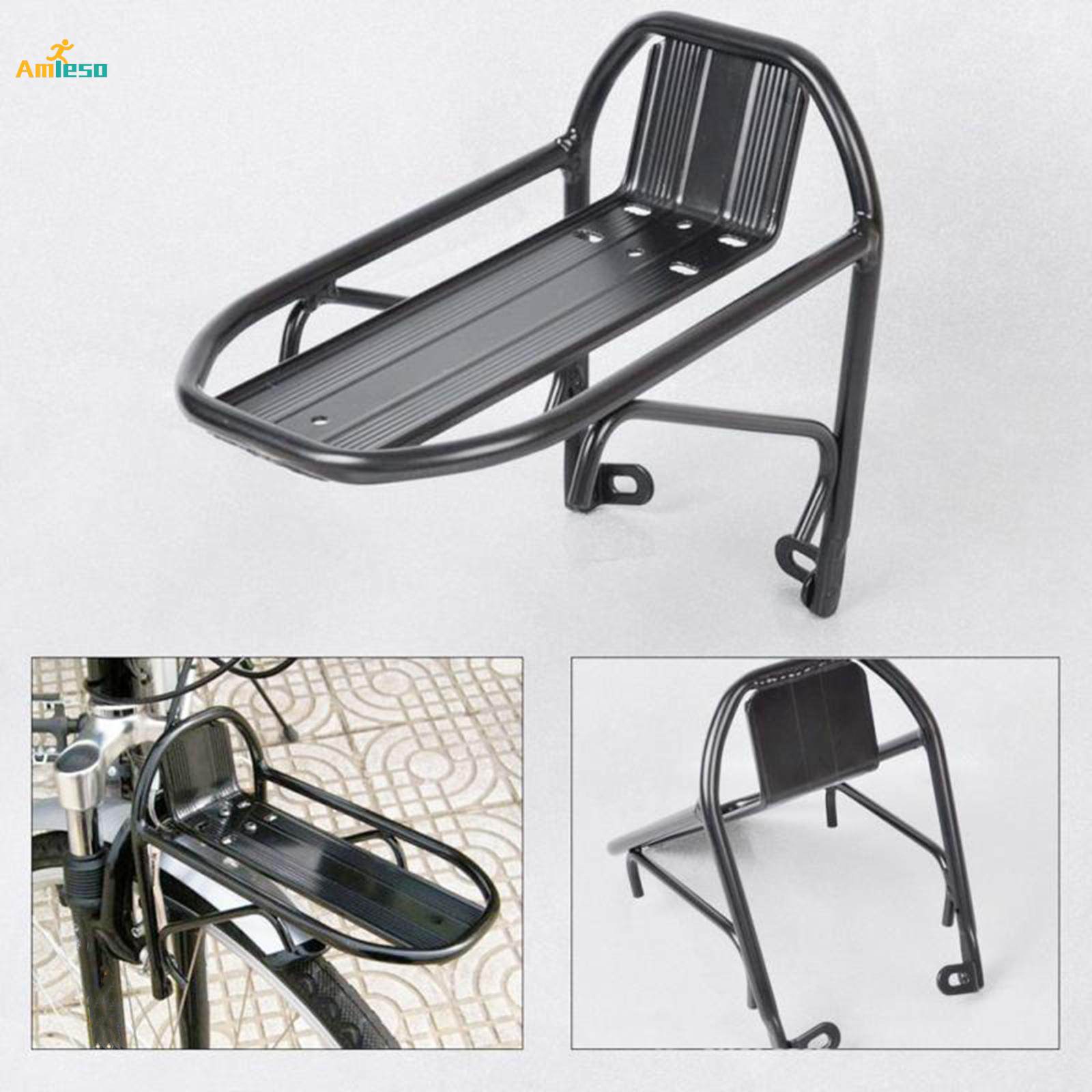 Front Rack Cargo Pannier Bike Front Carrier Rack for Riding Shopping ...