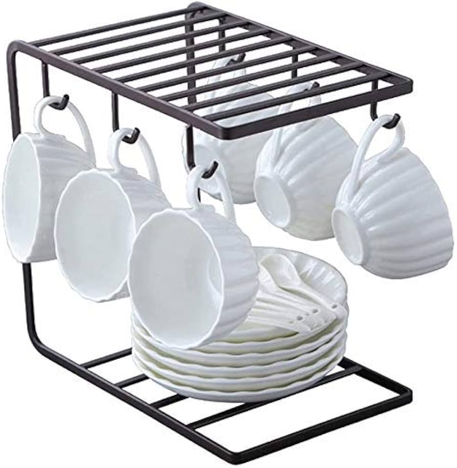 Iron Cup Holder,Iron Cup Stand,Kitchen Pantry Tea Cup Stand Mug Holder ...