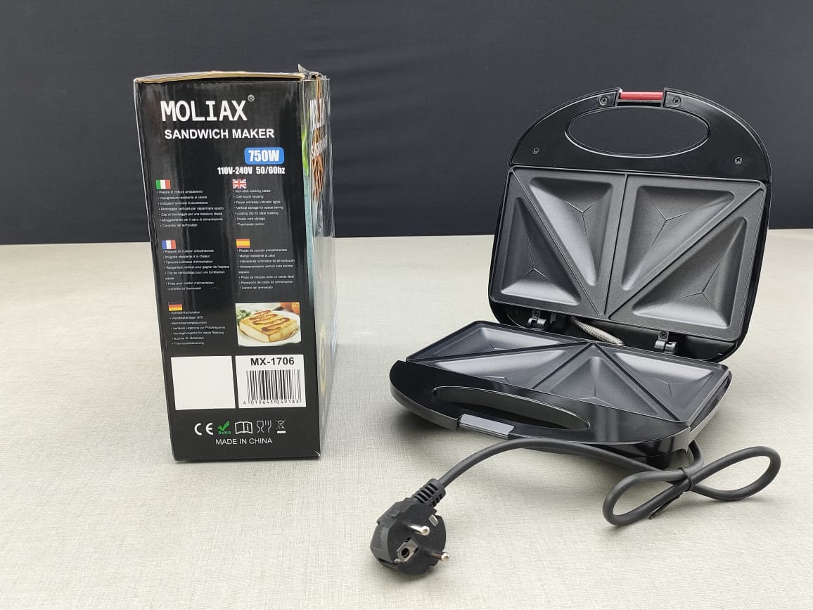 Sandwich Maker 750W Moliax | Daraz.pk