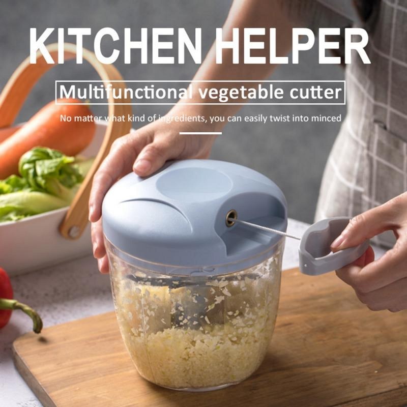 Manual Food Chopper Vegetable Slicer Processor Hand Blender Kitchen 5 ...
