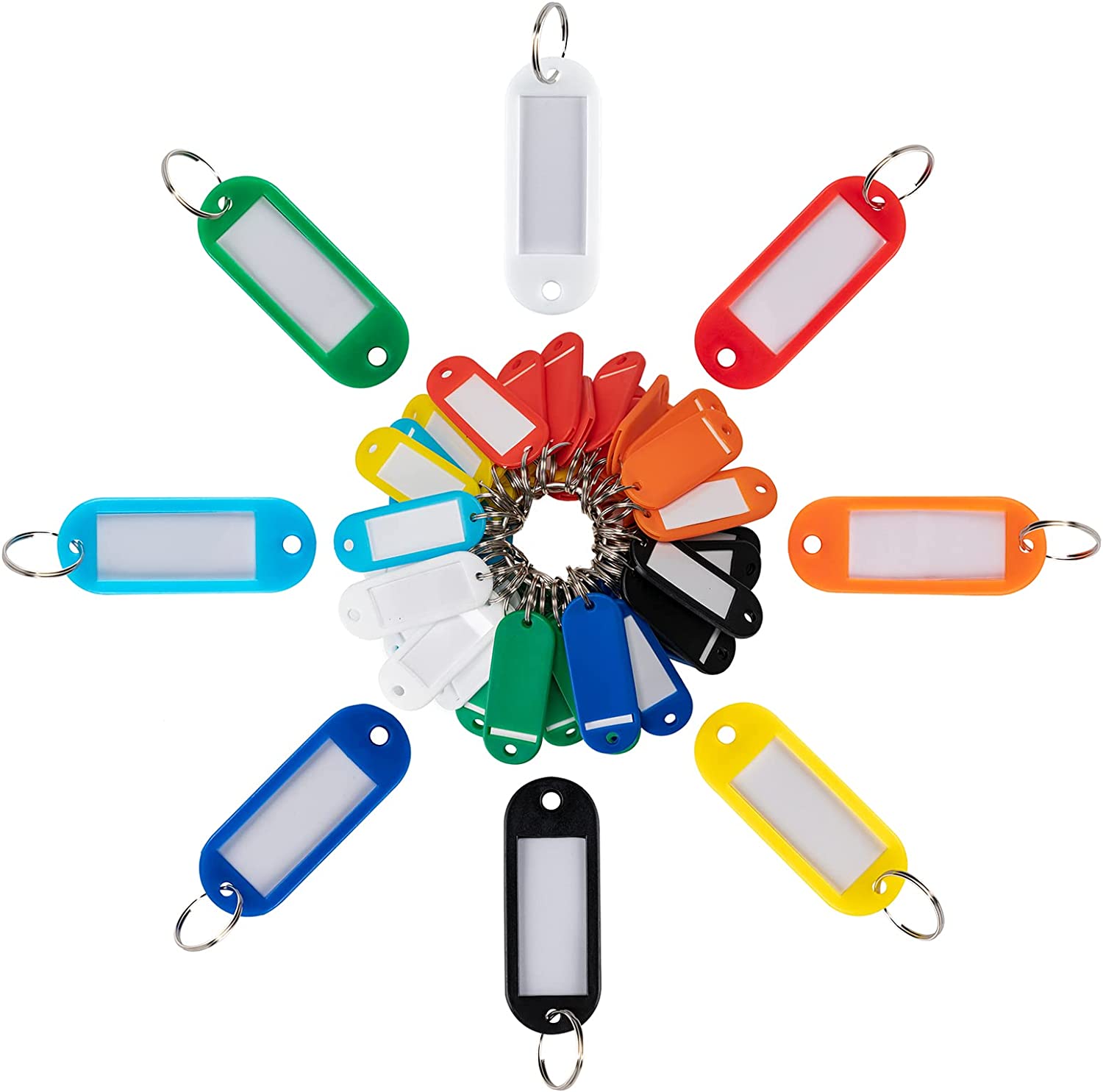 Key Chain/Holder Colorful Plastic ID Tags Name Card Key Holder ( PACK ...