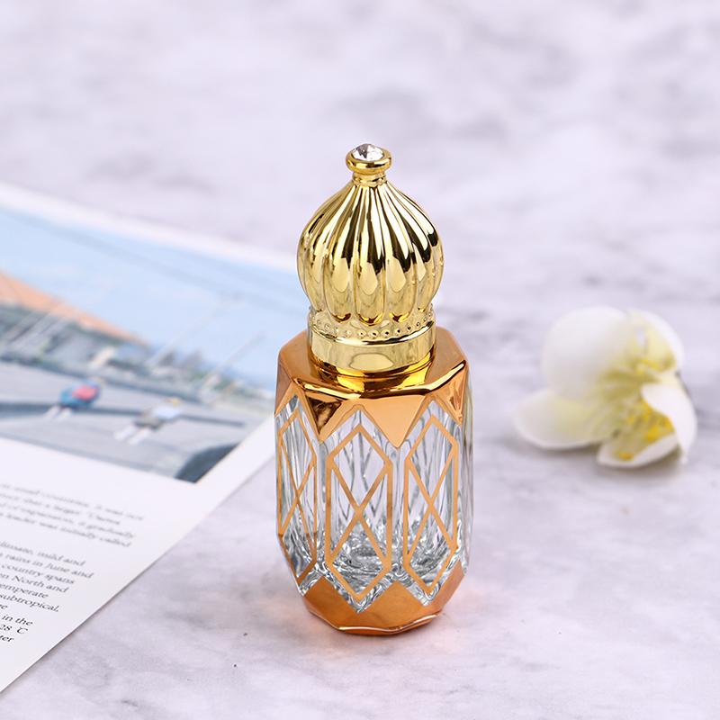 Golden Electroplated Fancy Bottle | 6ml. ( 1 Piece ) | Daraz.pk