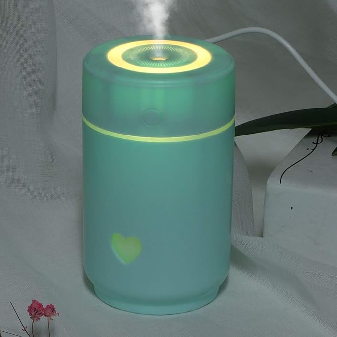 Mini USB Portable Air Humidifier, Aroma Diffuser, LED Cool Light, Mist ...