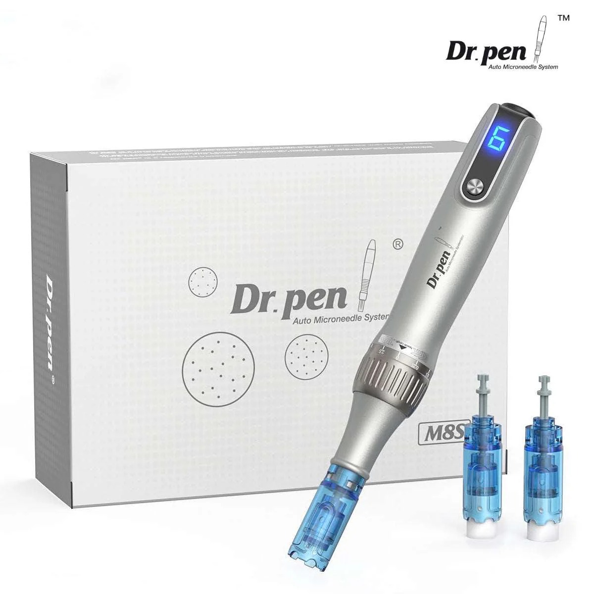 Dr.Pen M8S Upgraded Microneedling Pen Kit + 2 Cartridges,Microneedle ...