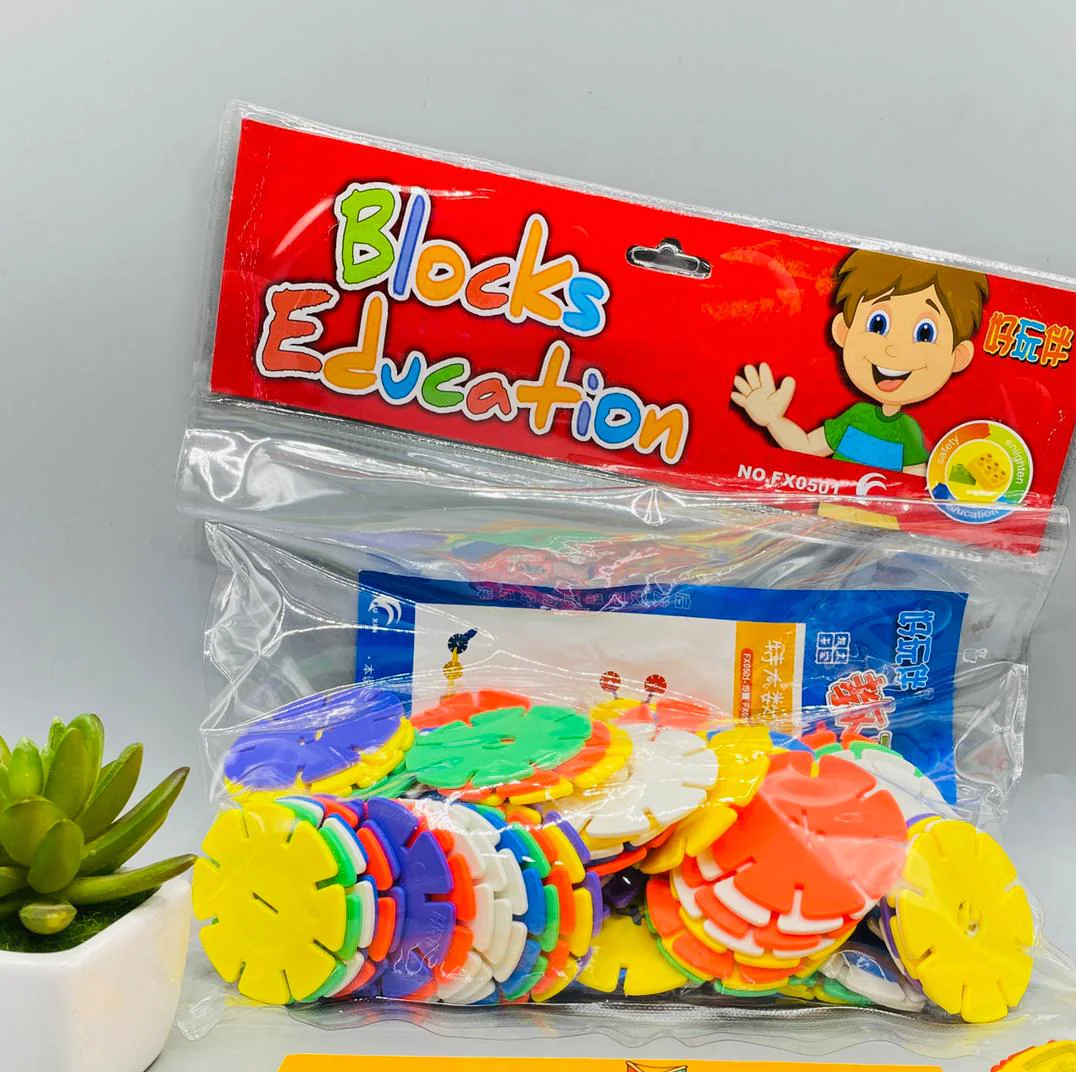 Pack Of 72 Pcs Snowflake Building Blocks Toy Baby Children Educational ...