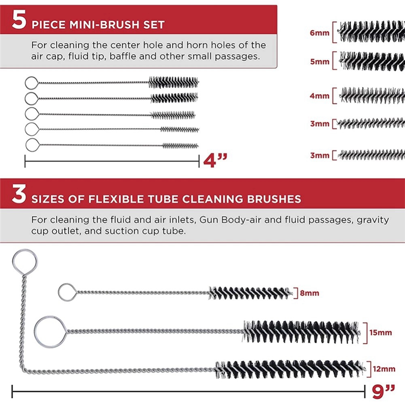 23Piece Professional Sprayer Cleaning Brush Cleaning Kit Cleaning Tool ...