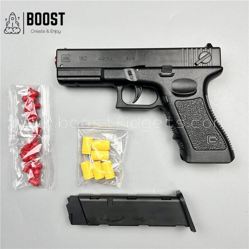 Ball Blaster Glock Pist0l Toys, Manual Blaster, NO Need Charge Shooting ...