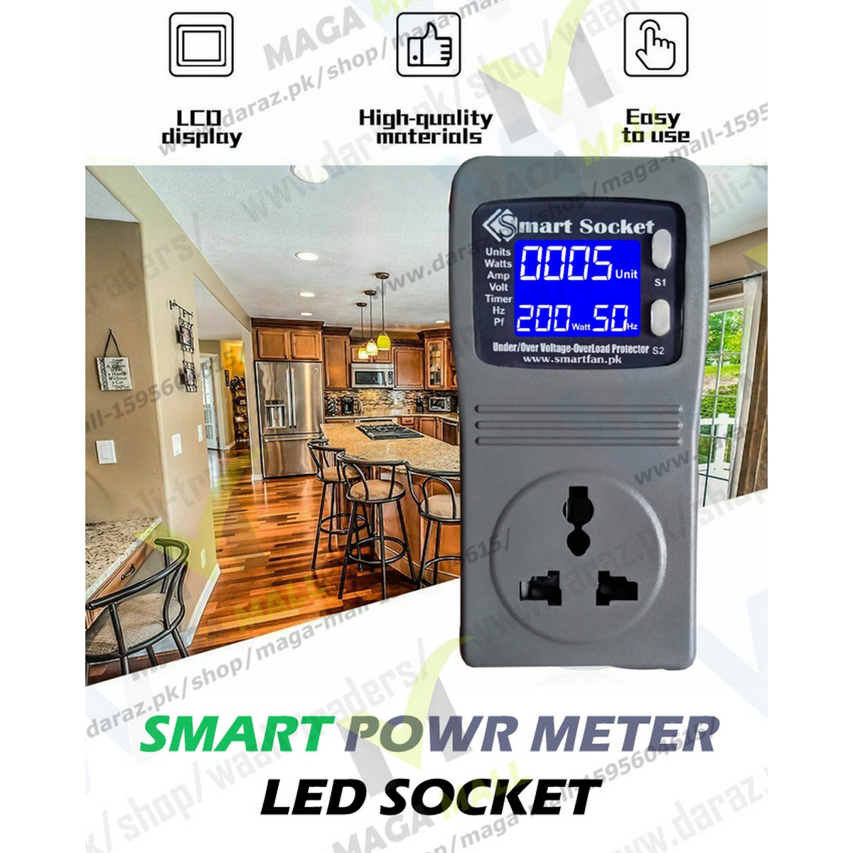 Digital Automatic Protector - Live Voltage Display - High Voltage ...