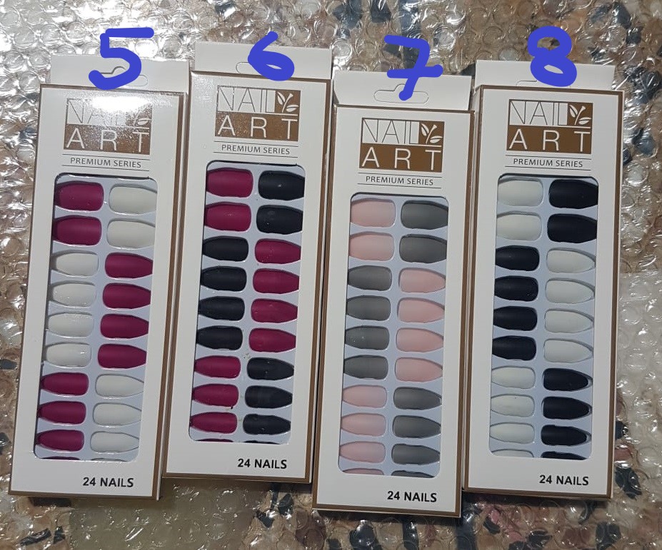 Artificial Nails Matte Shade Nail Art Natural Look | Daraz.pk