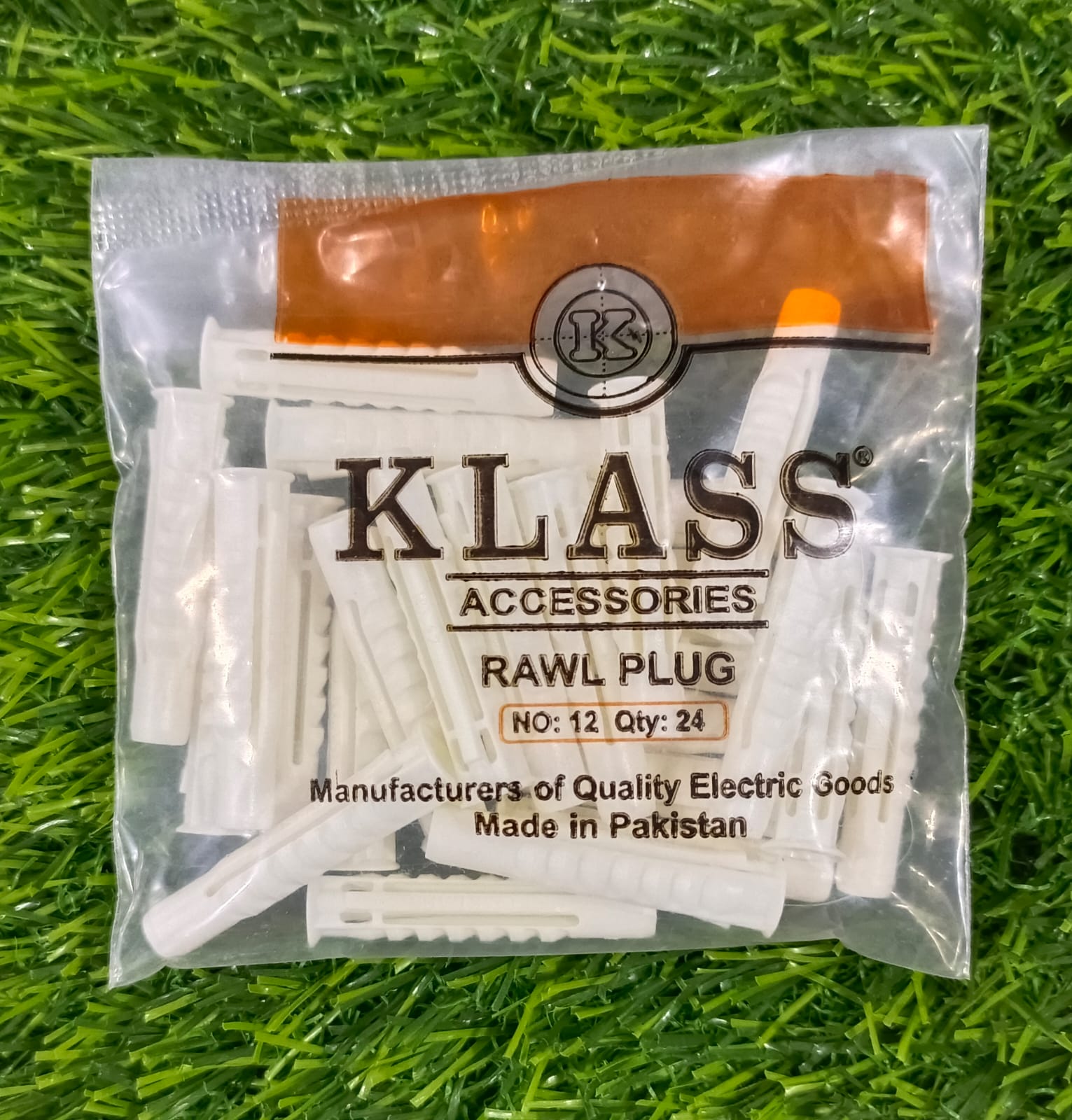 Pack of 24 Pieces Klass Rawal Plug, Pure Gatti Peach For use of Screws ...