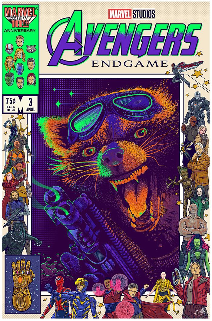 The Avengers Endgame by the Marvel MCU 2.0 Multiverse Fan Posters Vinyl ...