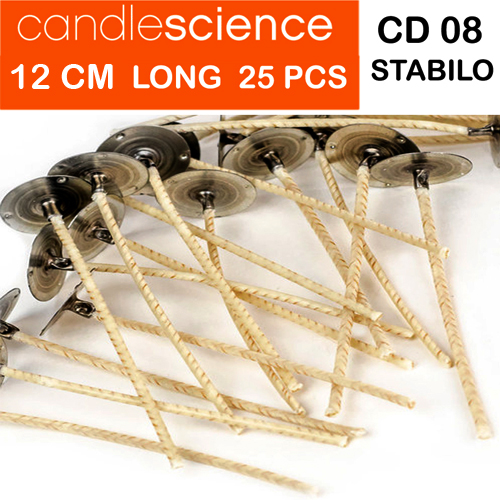 CD 8 Series Wick ( Stabilo Wick ) Candle Wicks -25 Pcs - Length 4.71 ...